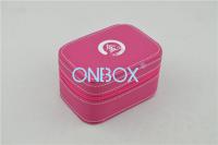 China Custom Hot Stamping Cosmetic Bag with Zipper 105x75x65mm PU Leather Makeup Case for sale