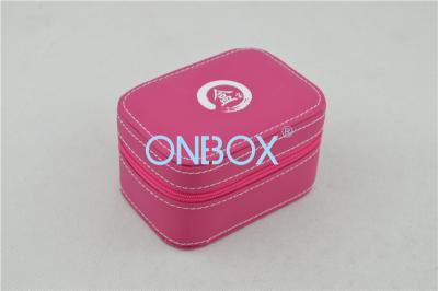 China Custom Hot Stamping Cosmetic Bag with Zipper 105x75x65mm PU Leather Makeup Case for sale