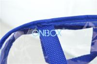 China Small Portable Clear PVC Makeup Bag 215x60x155mm with Zipper Closure Custom Logo for sale