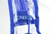 China Small Portable Clear PVC Makeup Bag 215x60x155mm with Zipper Closure Custom Logo for sale