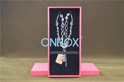 China Solid Luxury Jewellery Packaging Boxes Removable Insert Pads For Necklace for sale