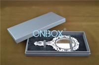China Lid Off Packer Design Solid Cardboard Box With 2 Alternative Insert Pads For Big Necklace And Mirror for sale