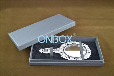 China Lid Off Packer Design Solid Cardboard Box With 2 Alternative Insert Pads For Big Necklace And Mirror for sale