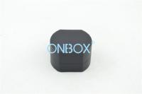 China Customizable Single Ring Jewelry Box 55x50x40mm Black Touch Paper White Suede Lining for sale
