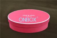 China Oval Luxury Jewellery Packaging Boxes In Texture Paper With Sponge Insert for sale