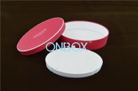 China Oval Luxury Jewellery Packaging Boxes In Texture Paper With Sponge Insert for sale