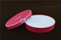 China Oval Luxury Jewellery Packaging Boxes In Texture Paper With Sponge Insert for sale