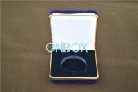 China Flocking Velvet Coin Storage Boxes With Gold Borders and Custom EVA Insert Slot for sale