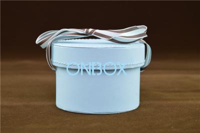 China Lovely Light Blue Cube Cardboard Rigid Gift Boxes Luxury With Lid Off Cover for sale