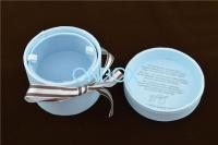 China Lovely Light Blue Cube Cardboard Rigid Gift Boxes Luxury With Lid Off Cover for sale