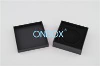 China Custom Printed 2 PC Packer Luxury Packaging Box with Flocking Thermal Form Insert 70x70x23mm for sale