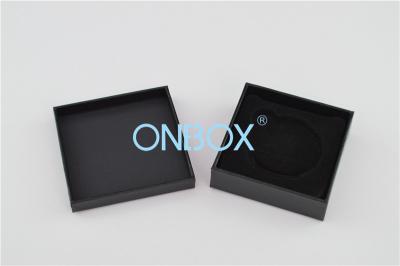 China Custom Printed 2 PC Packer Luxury Packaging Box with Flocking Thermal Form Insert 70x70x23mm for sale