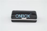 China Custom Metal Cufflink Presentation Box 95x45x30mm Black PU Leather with Decorative Borders for sale