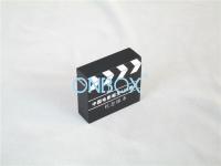 China Matt Finish Painted MDF Coin Display Box 98x88x31mm with Movie Clapperboard Design for sale