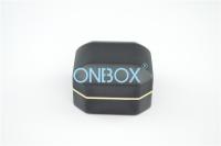 China PU Leather LED Light Box , Luxury Packaging Boxes For Lady Finger Ring With Brush Drawing Lines for sale