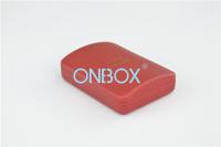 China Wine Red PU Leather Arched Pendant Gift Box 75x100x28mm with Removable Jewelry Pad for sale