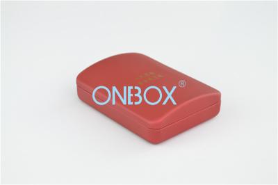 China Wine Red PU Leather Arched Pendant Gift Box 75x100x28mm with Removable Jewelry Pad for sale