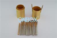 China Gold Emboss Leather Cardboard Makeup Brush Cylinder Tube Case 65x175mm Snap Buckle for sale