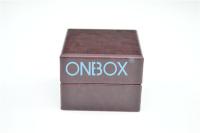 China LED Light Personalised Luxury Leather Jewelry Boxes Dark Brown Environment Friendly for sale