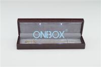 China Custom Leather Bracelet Jewelry Box with 2 LED Lights 240x65x42mm for sale