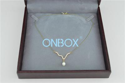 China Custom Luxury Leather Jewelry Box with LED Lights for Long Necklace Display 100x100x62mm for sale
