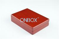 China Matt Painted Wooden Box Solid Wood Square Boxes For Single Commemorative Coin for sale