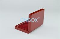 China Matt Painted Wooden Box Solid Wood Square Boxes For Single Commemorative Coin for sale