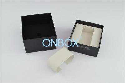 China Rigid Cardboard Watch Storage Box with C Ring Slot 100x113x90mm Custom Logo for sale