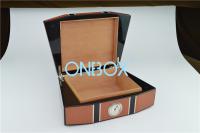 China Cedar Wood Cigar Boxes In Luxury High Gloss Painting With Humidometer In Customized Pattern for sale