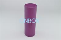 China Retail Purple PU Cosmetic Packaging Boxes Snap Buckle Closure Non Toxic Materials for sale