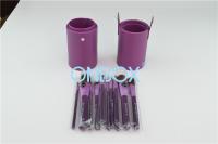 China Retail Purple PU Cosmetic Packaging Boxes Snap Buckle Closure Non Toxic Materials for sale