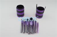 China Custom Cosmetic Makeup Brush Set Gift Box PU Leather Tube Case 65x175mm for sale