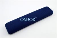 China Customizable Blue Velvet Oblong Bracelet Box with Satin Insert 225x50x25mm for sale