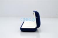 China Customizable Blue Velvet Oblong Bracelet Box with Satin Insert 225x50x25mm for sale