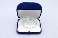 China Latest Design Luxury Packaging Boxes With Blue Navy Blue Suede , No MOQ Required for sale