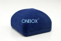 China Latest Design Luxury Packaging Boxes With Blue Navy Blue Suede , No MOQ Required for sale