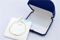 China Latest Design Luxury Packaging Boxes With Blue Navy Blue Suede , No MOQ Required for sale