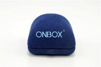 China Navy Blue Velvet Single Ring Jewelry Box 55x60x40mm Customizable Eco Friendly for sale