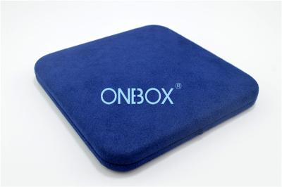 China Custom Velvet Jewelry Box Set for Necklace Earrings Ring 185x185x25mm Blue for sale