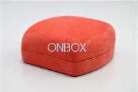 China Orange Custom Jewelry Box 100x100x42mm Wholesale Fashion Jewelry Set Box for sale