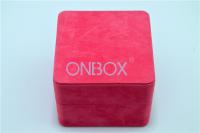China Pink Velvet Jewelry Box for Bracelet Watch Custom Logo 120x120x95mm for sale