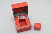 China PU Leather Deluxe Jewelry Display Box for Bracelet Watch with Removable Pillow 120x120x95mm for sale