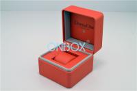 China PU Leather Deluxe Jewelry Display Box for Bracelet Watch with Removable Pillow 120x120x95mm for sale