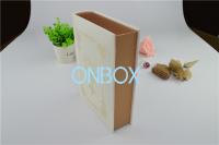 China Book Shape Baby Tooth Luxury Packaging Boxes / Storge Box Leather For Children for sale