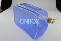 China Blue PVC Gift Bag with Zipper Closure and Handle 295x200x120mm for sale