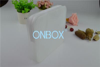 China Luxury Semi Transparent EVA PVC Zipper Bag 210x175x30mm Cosmetic Pouch for sale