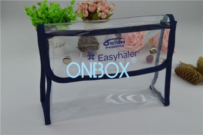 China Custom Logo Transparent PVC Document Bag 240x175x70mm with Snap Button Closure for sale