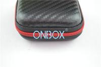 China Luxury Small EVA Zipper Case 65x65x25mm PU Leather Black with Velvet Insert for sale
