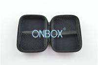China 110x75x40mm Black EVA Earphone Case Zipper Closure with Two Elastic Net Pockets for sale