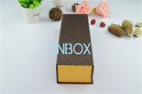 China Custom Rigid Cardboard Box with Satin Insert for Wine Whisky Alcohol 300x95x65mm for sale